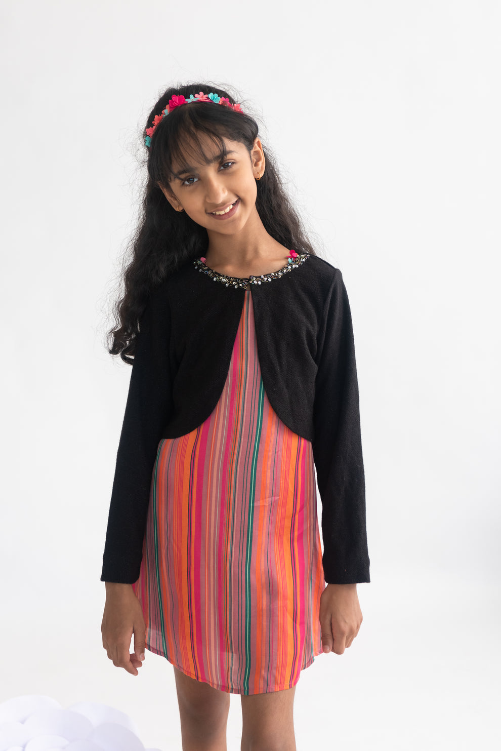 Black shimmer Shrug – A Little Fable