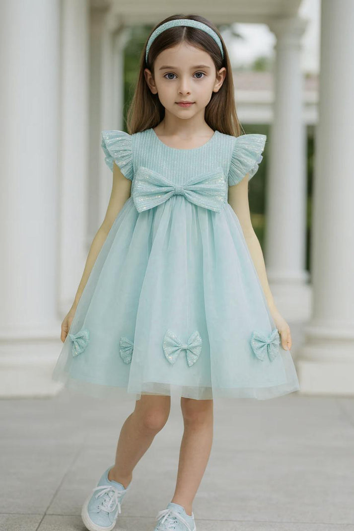 Twinkle Mint Bow Dress – A Little Fable